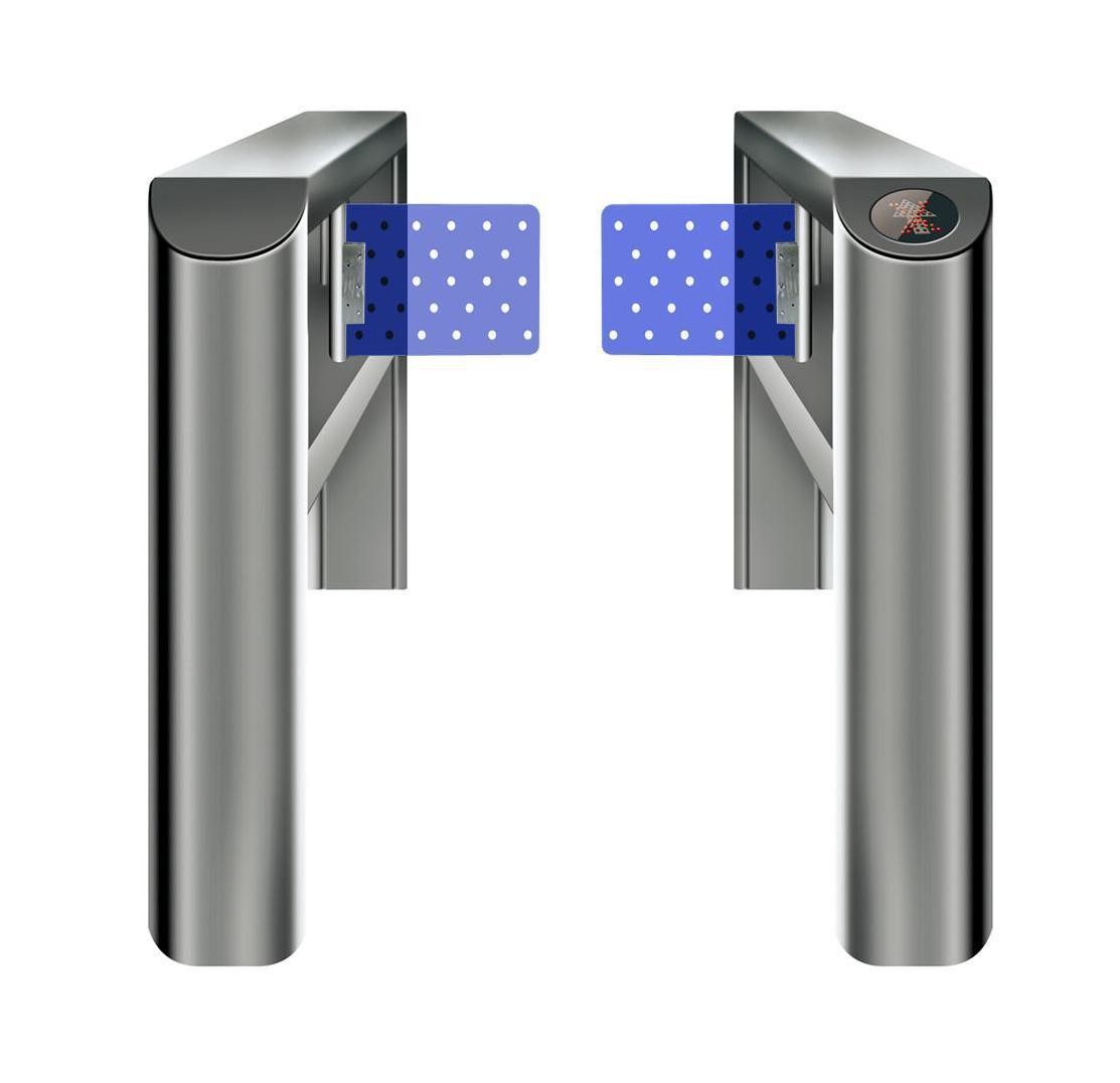 SS304 Stainless Steel Brushed optical turnstile gates Gateway Guard ...